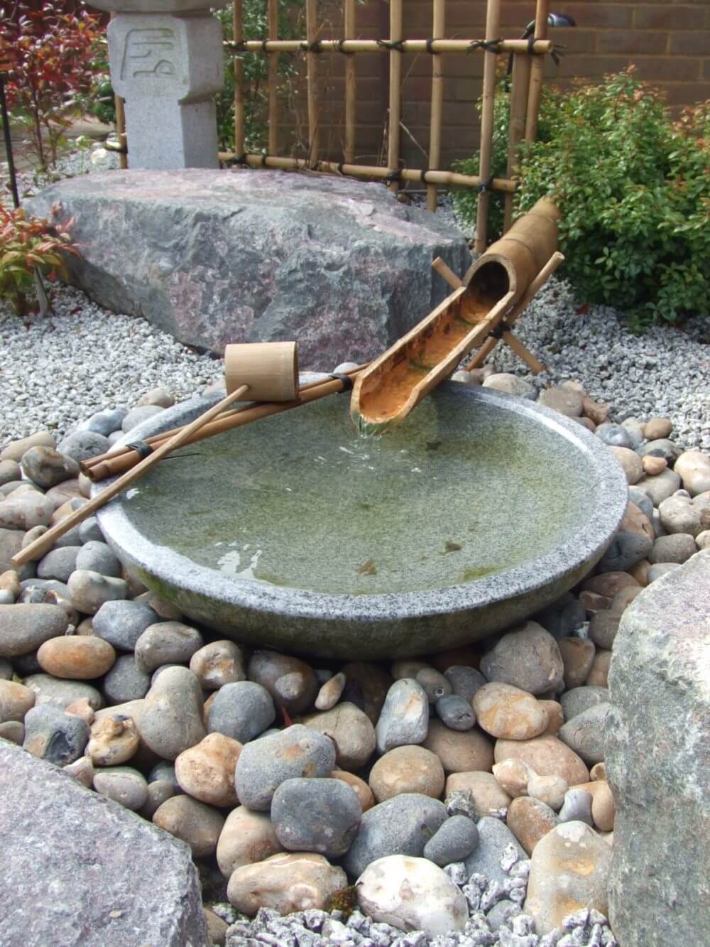 Japanese Shallow bachi (Kyoto Range) - garden ornament water basin ...