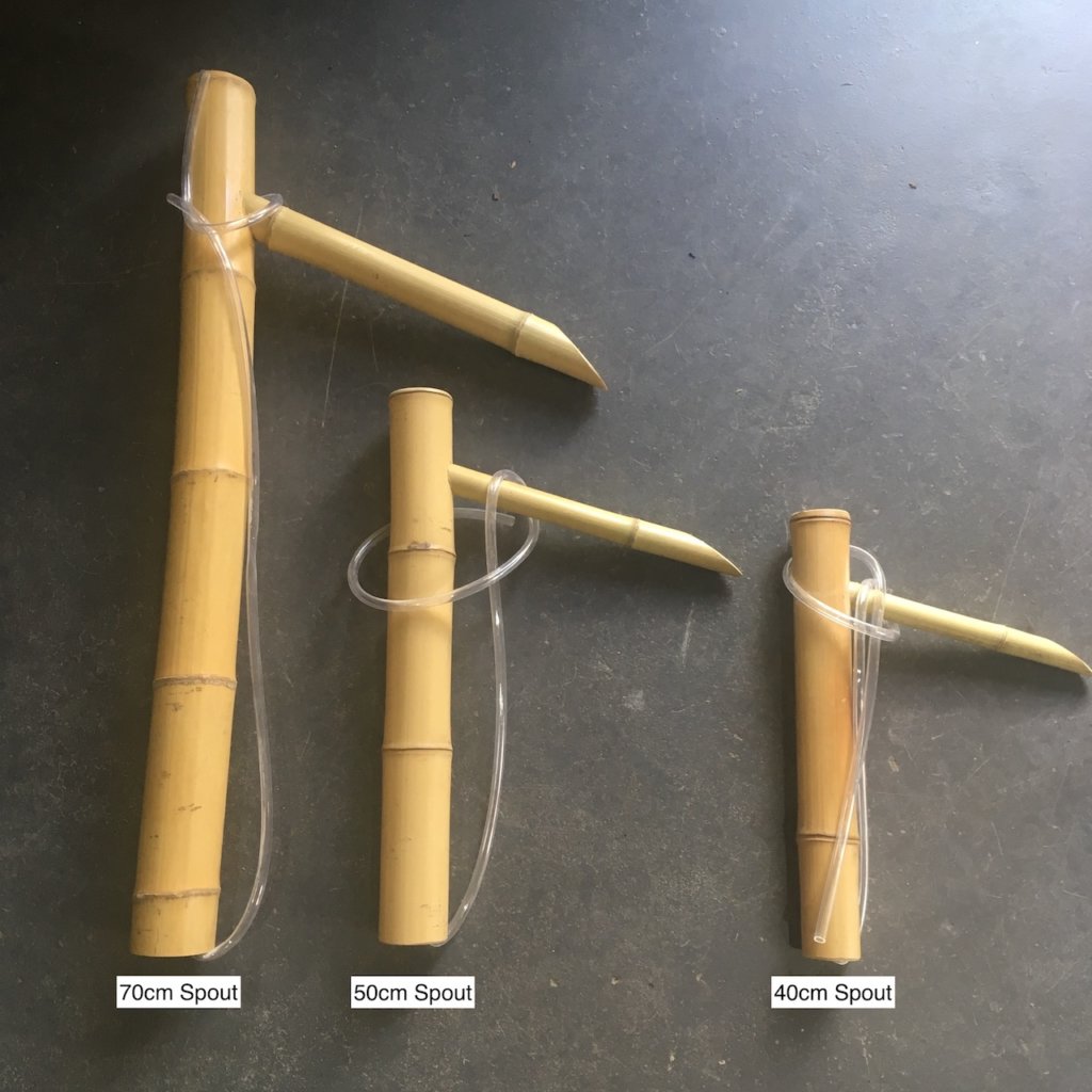 Bamboo water spout - Upright - Build a Japanese Garden UK