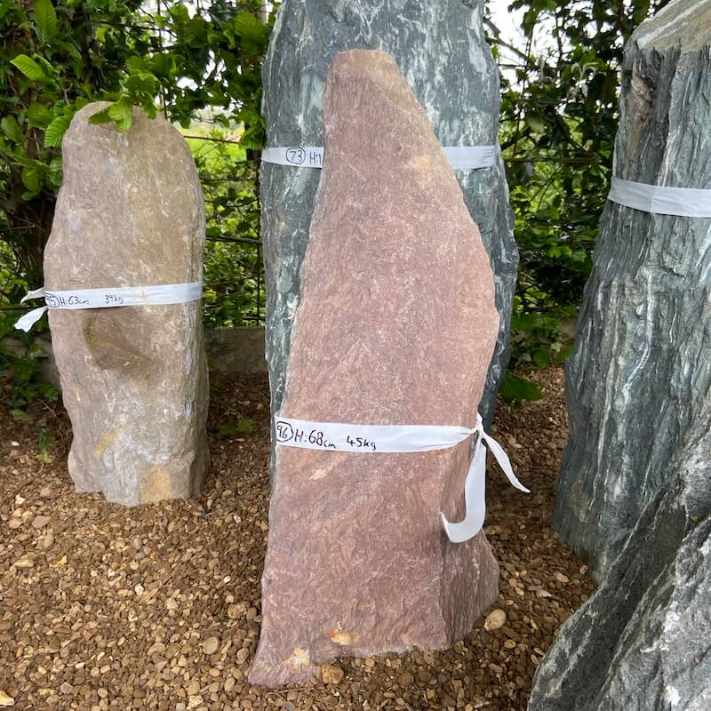 69 - Purple Slate Standing Stone - The Japanese Garden Centre