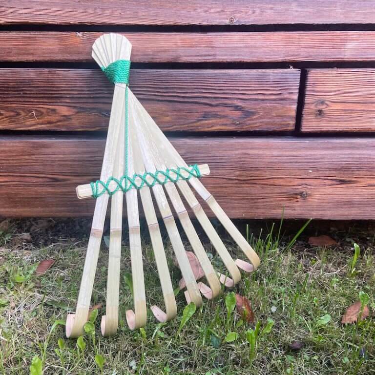 Decorative Japanese bamboo rake - Build A Japanese Garden UK