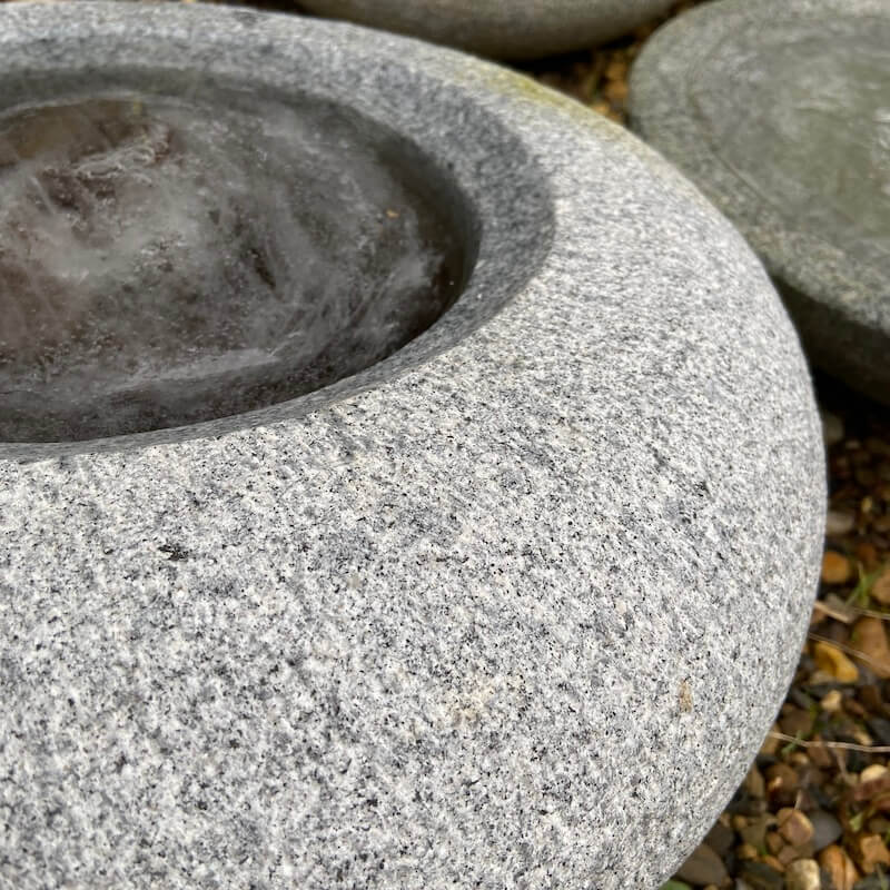 Stone Japanese water basins - Build a Japanese Garden UK