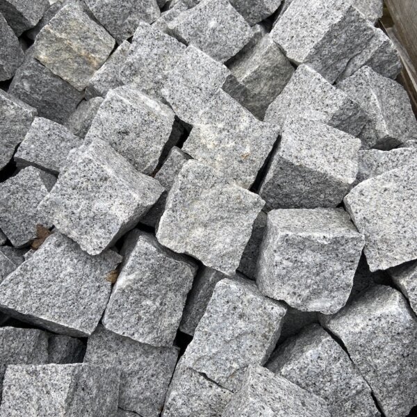 Silver grey granite sett - The Japanese Garden Centre